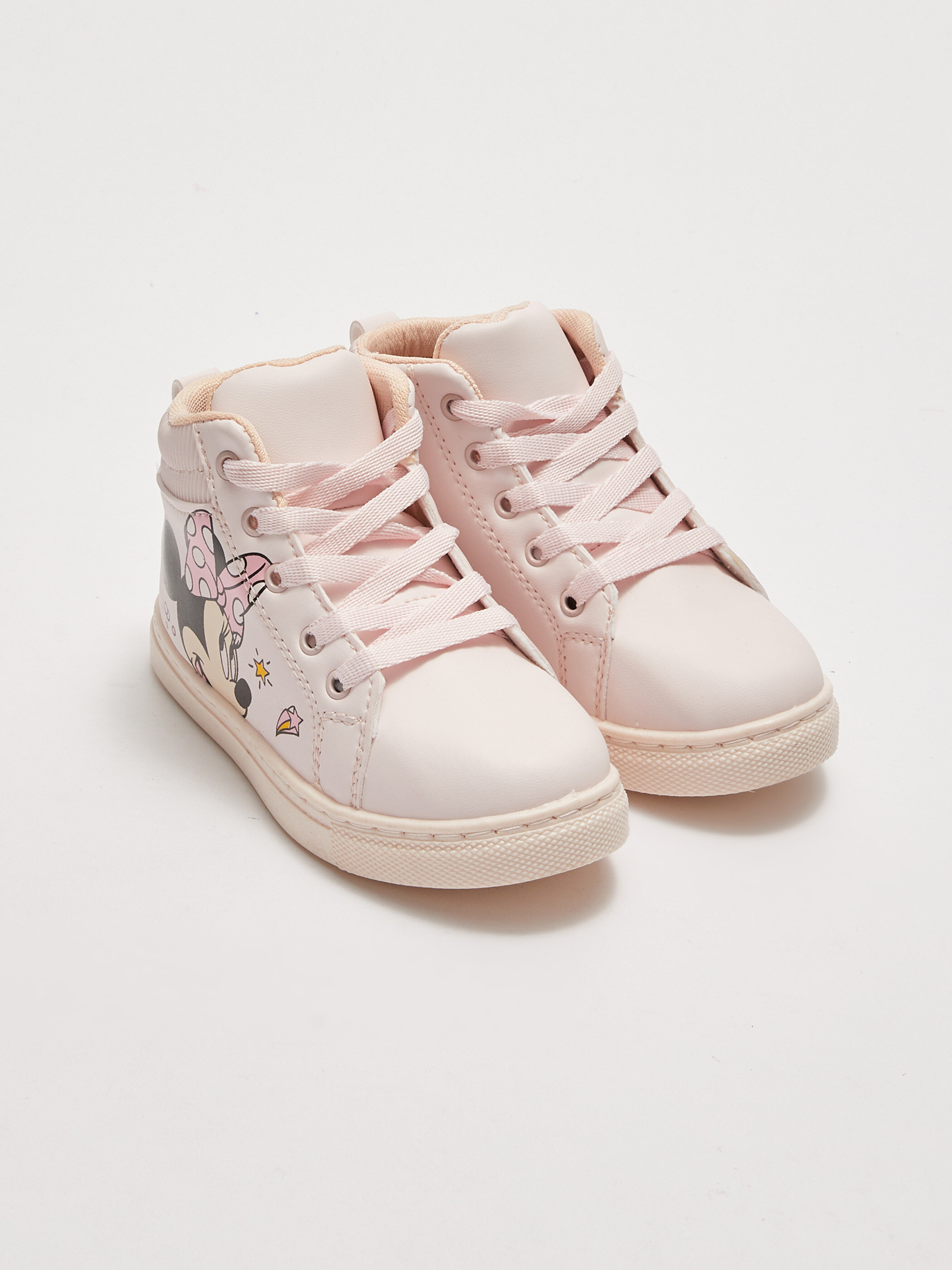 Minnie Mouse Lisanslı Bağcık ve Fermuarlı Kız Çocuk Bot